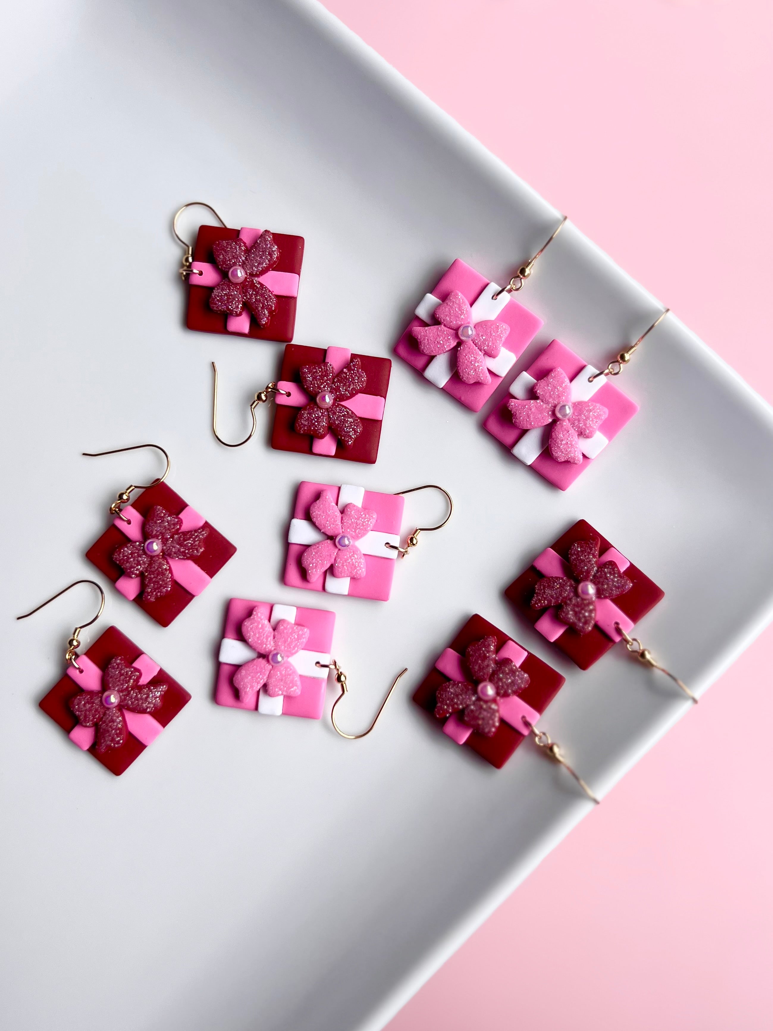 The Present | Sparkly Present Clay Earrings – Cascade Designs LLC
